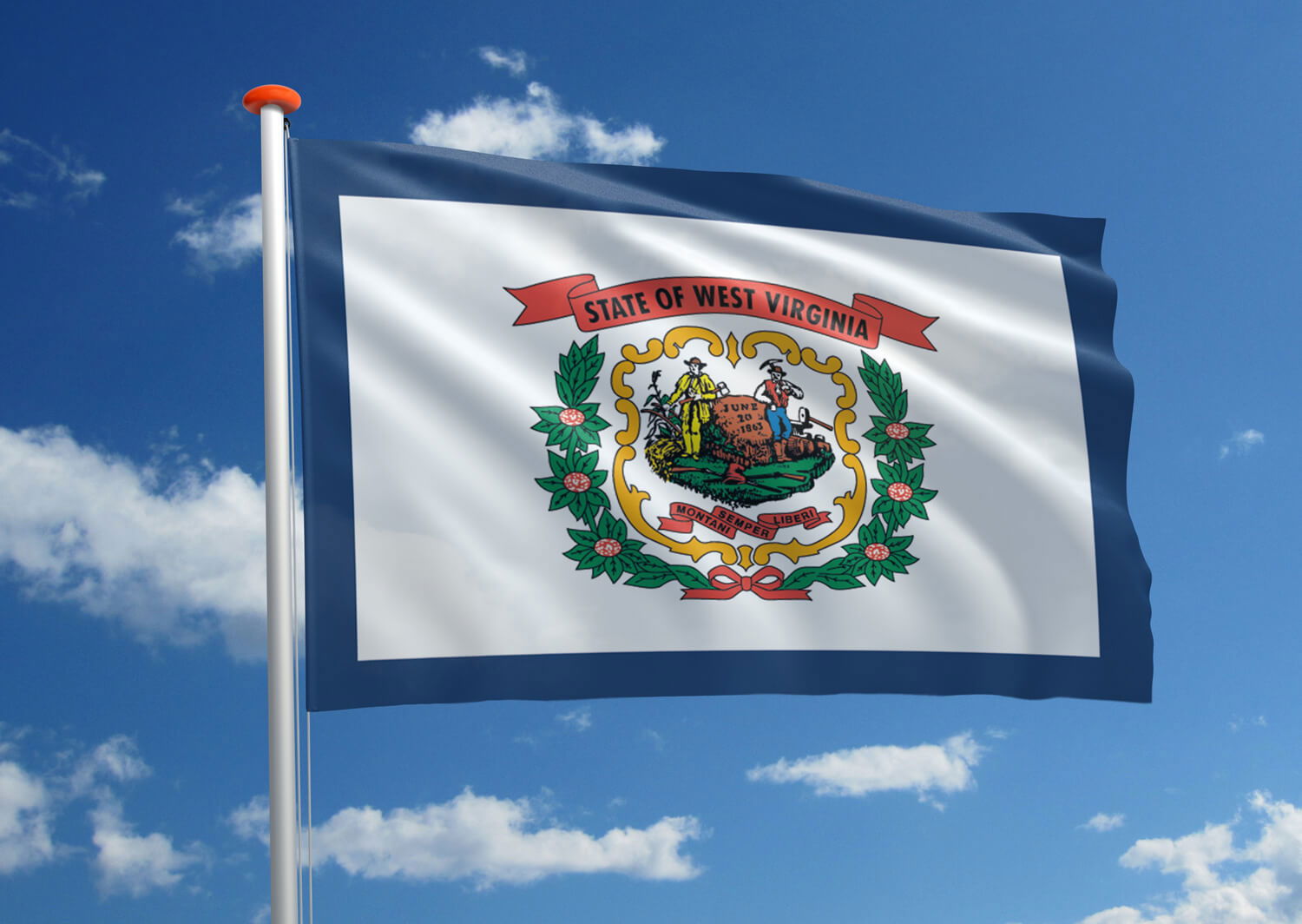 Vlag van West Virginia bestellen | bij de specialist Mastenenvlaggen.nl