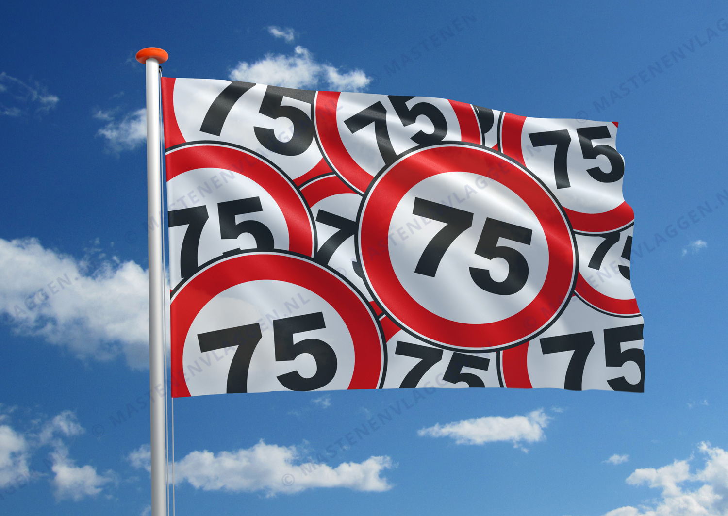 75 Jaar Geworden Vier Uw Verjaardag Met Een Verjaardagsvlag 