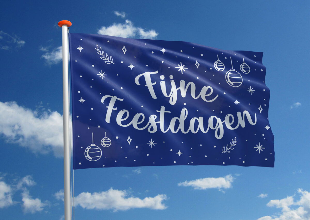 Vlag Fijne Feestdagen | Bestel bij MastenenVlaggen.nl